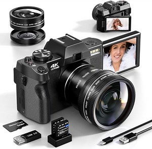 NBD Digital Camera for Photography 4K 48MP Vlogging Camera for YouTube with 32GB TF Card