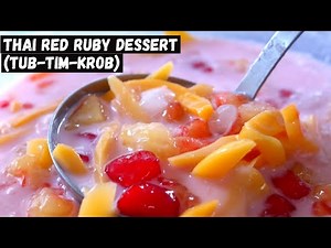 How to make Thai Red Ruby Dessert | Simple Thai Cooking