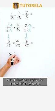 Simplifying Fractions: 1/3 + 7/15 - 2/5 Explained #Math #OperationsWithFractions #SimpleFractions