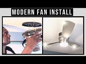 HOME UPDATE DIY: MODERN MAZON CEILING FAN W/ LED LIGHT | How to Install FOR BEGINNERS