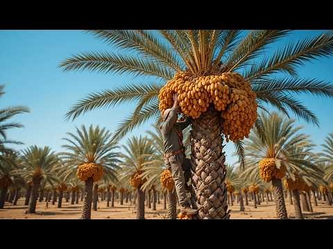 How Farmers Harvest Millions of Tons of Dates | Cultivation & Harvesting Technique
