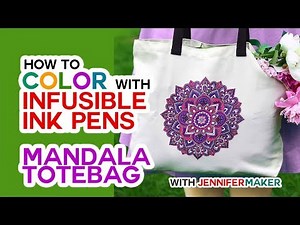 Cricut Infusible Ink Coloring with Pens - Make a Mandala Totebag!