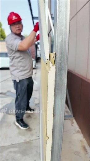 Pu Sandwich Panel Installation #panel #construction #buildingmaterials #sandwichpanel