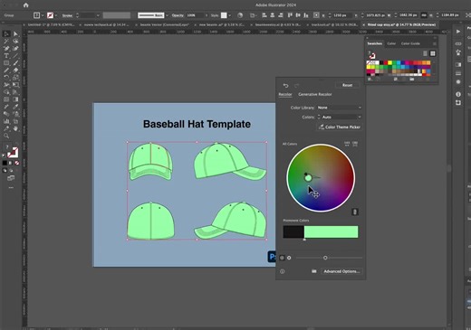 Blank Baseball Hat Mock up SVG and Illustrator Template - Etsy