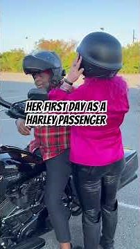 Her First Ride as Harley Passenger!