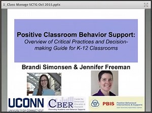 Center on PBIS  |  Video: Positive Classroom Behavior Support (SCTG Webinar)