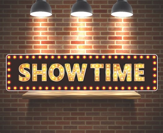 Showtime Marquee Sign – Retro Movie Theater Decor - Etsy