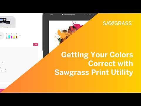 Getting Your Colors Correct with Sawgrass Print Utility