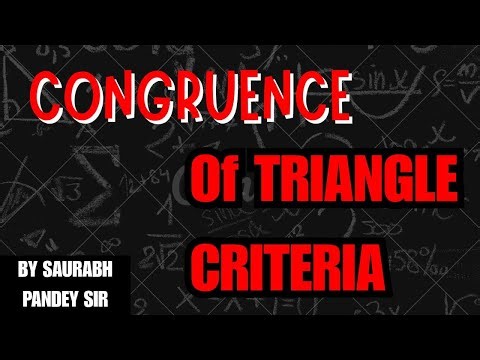 Congruence of triangle criteria