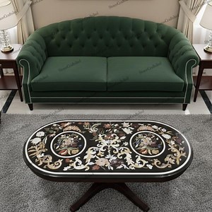 Floral Marble Inlay Center Table Top: Luxury Stone Inlaid Dining Table | Handmade Art Furniture - Etsy Canada