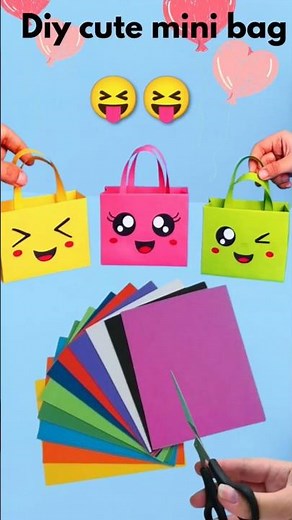 Cute Mini Bag Making | DIY Cute Paper Bag | Easy Mini Handbag Craft for Girls ✨💖