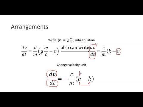 Analytical Solution of Parachute Problem Differential Equation 1st Order Equation