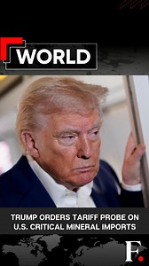 9.1K views · 118 reactions | #FPReels: Trump Launches Tariff Probe on US Critical Mineral Imports Trump has ordered a national security review of all US critical mineral imports, aiming to reduce reliance on China. The probe could lead to new tariffs on key materials like cobalt, lithium, and rare-earth elements. The Commerce Department has 180 days to assess risks and suggest actions to boost US supply chains. | Firstpost | Facebook