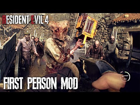 RESIDENT EVIL 4 REMAKE FIRST PERSON MOD Test | Village Fight & Chainsaw Man Gameplay (4K 60FPS)