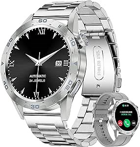 LIGE Smart Watch for Men, 1.32'' HD Sport Watch with 100+ Modes/Bluetooth Call, Fitness Tracker with Blood Pressure/Heart Rate/Sleep Monitor，IP67 Waterproof Smartwatch for iOS Android, Black