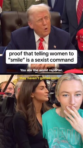 Cheer Up Luv | This is a TEXTBOOK example of how gendered the phrase “You should smile” is. Notice how president Trump didn’t ask any male reporters why... | Instagram