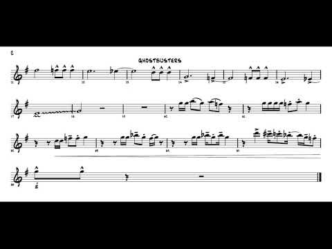 GHOSTBUSTERS PARTITURA SAX ALTO SHEET MUSIC ALTO SAX