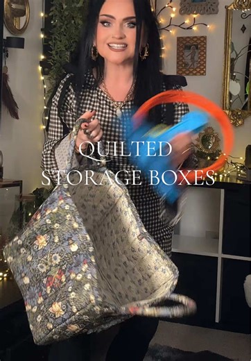 Antique-Style Floral Print Storage Boxes for Easy Organization