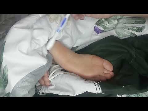 Feet Tickle ASMR (Toothbrush) Part 1