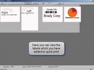 Brady MarkWare Software: Printing Labels