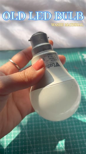 Waste Led Bulb DIY Challenge Day 1 | #wastematerial #wastematerialcraft #artandcrafts