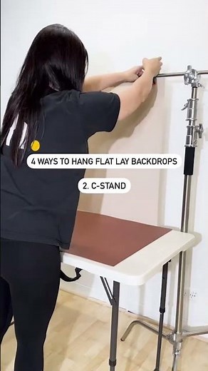 4 ways to hang your flat flay backdrops for product photography! #photographytips #smallbusiness
