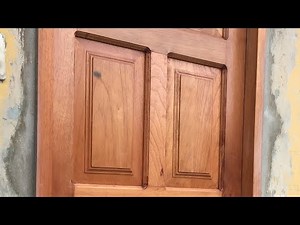 Cedar door, easy and quick method / Rebated panels with molding / I'm a carpenter 💪🏻🛠😁