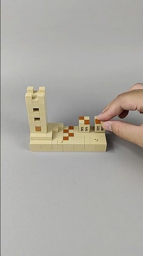 Lego build Minecraft micro world desert on 5slot pen holder (1) #lego #legobuild #shorts #BrickBoom