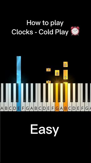 Clocks - Coldplay (Easy Piano Tutorial) #coldplay