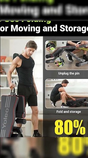 Yoleo Adjustable Weight Bench for Full Body Workout #shorts