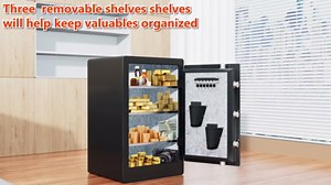 5.5 Cuft Biometric Fireproof Safe For Home, Heavy Duty Safe Box Fireproof Waterproof, Large Document Safety With Keypad and Dual alarms, Digital Security Safety Box for Money Jewelry