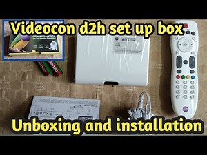 Videocon d2h set top box unboxing and installation