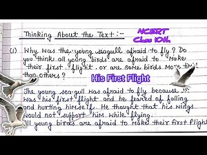 NCERT- CLASS 10th ENGLISH First Flight CH : 3 TWO STORIES ABOUT FLYING His first flying Que-Ans📚