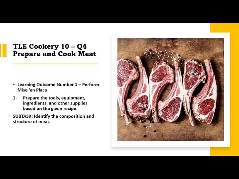 Q4 TLE Cookery 10 | Composition and Structure of Meat
