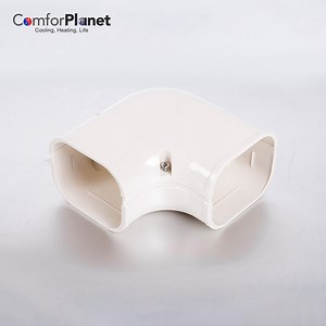 [Hot Item] PVC Line Set Cover AC Pipe Cover Flat Bend 90 Air Conditioner Duct Pipe Trunking for AC Installation System