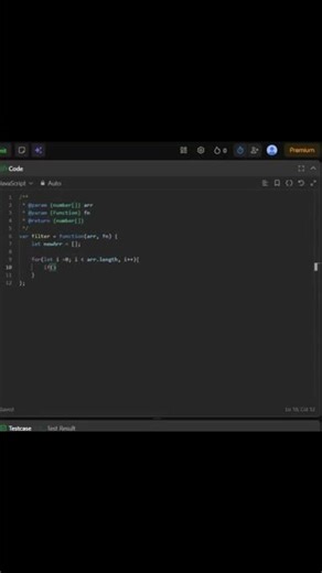 LeetCode JavaScript | Filter Array Elements without Using filter()