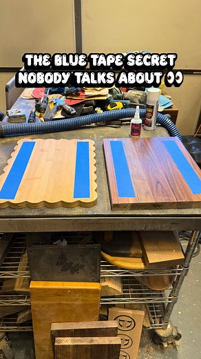 ⚡Blue tape Starbond Adhesives = shop magic.⚡No clamps. No chaos. Just perfect routing. #TuesdayTip #WoodworkingHack Who else is trying this trick tomorrow 👇? | Nora Lake Woodworks