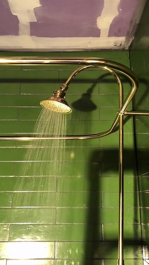 Green and Black Bathroom Update: Shower Installation Process