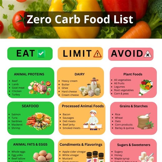Zero Carb Food List PDF | Printable Zero Carb Diet Foods | No Carb Grocery List | Carnivore Keto Guide - Etsy Canada