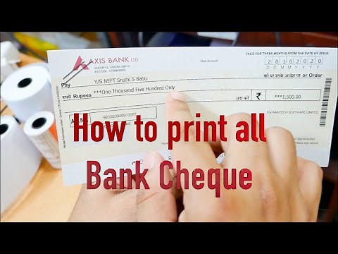 Cheque printing with Raintech POS Billing software 2020