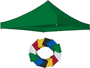 13x13 Canopy Replacement Top for Pop Up Canopy Tent, UV Protection, Waterproof and Windproof Tent Roof for Outdoor Garden Patio Sun Shade, Green