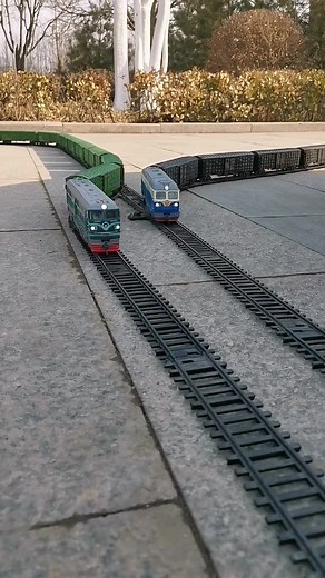 Toy Train Set Adventure: Colorful Trains in Action