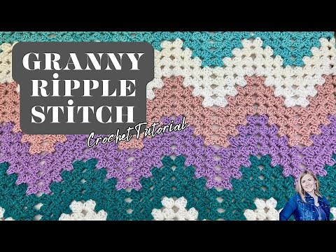 How to Crochet the Granny Ripple Stitch | Easy Chevron Pattern for Blankets & More