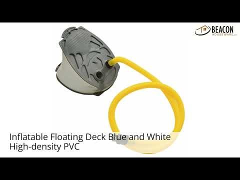 Inflatable Floating Deck Blue and White High-density PVC