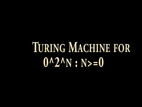 Example of Turing machine for 0^2^n where n greater than equal to 0