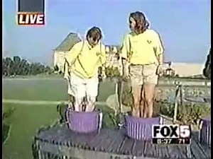Grape Lady Fail: WAGA/Atlanta Reporter Melissa Sander Gets Injured Stomping Grapes (1998)