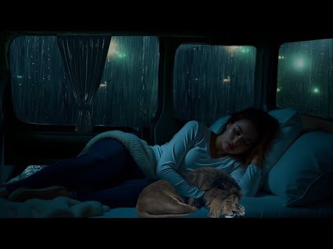 Deep Sleep Ambience: Gentle Rain and Distant Thunder Inside a Cozy Cabin for Relaxation & ASMR