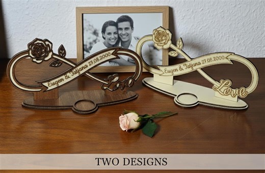 Infinity Rose SVG | Mothers Day Laser Cut File | 5th Anniversary Gift | Wedding Centerpiece | 2 Styles Included | Tea Light Holder | DXF - Etsy