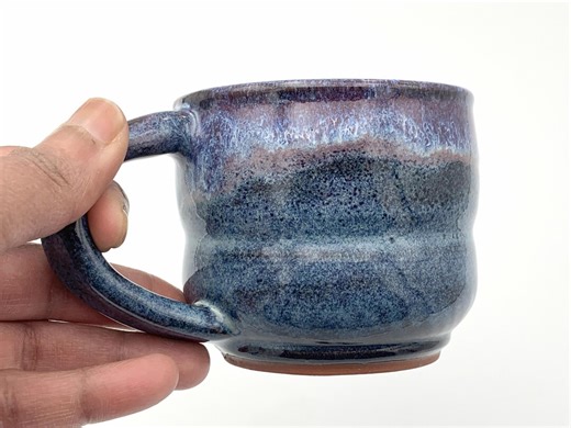 Blue and Purple Ceramic Coffee Mug 6oz - Etsy