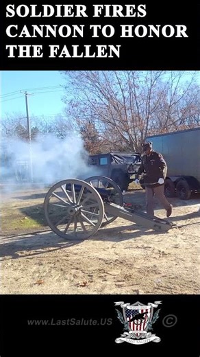 Soldier fires cannon to honor fallen #army #militarynews #honorthefallen #lastsalute #militarylife